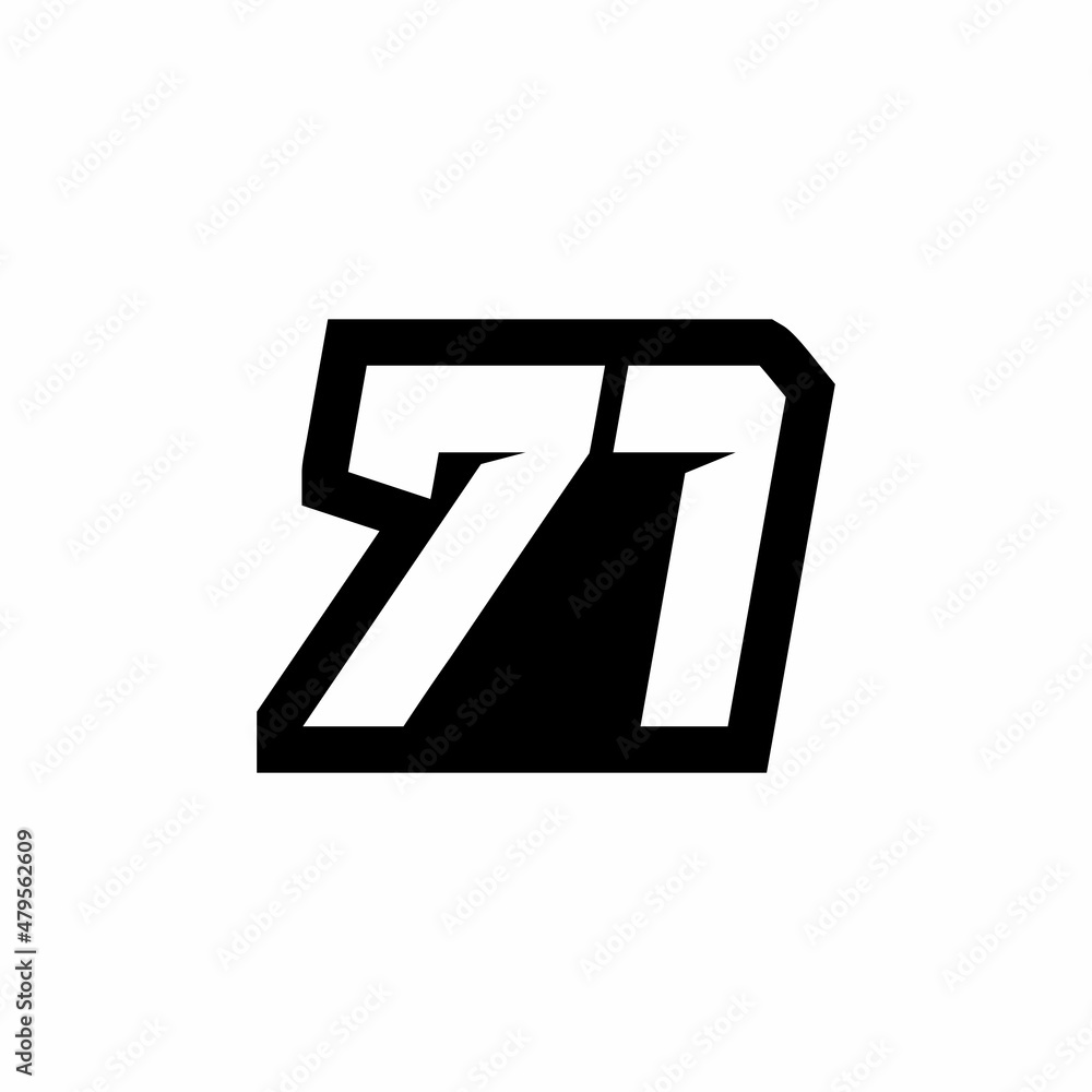 Racing number 71 logo design Stock Vector | Adobe Stock