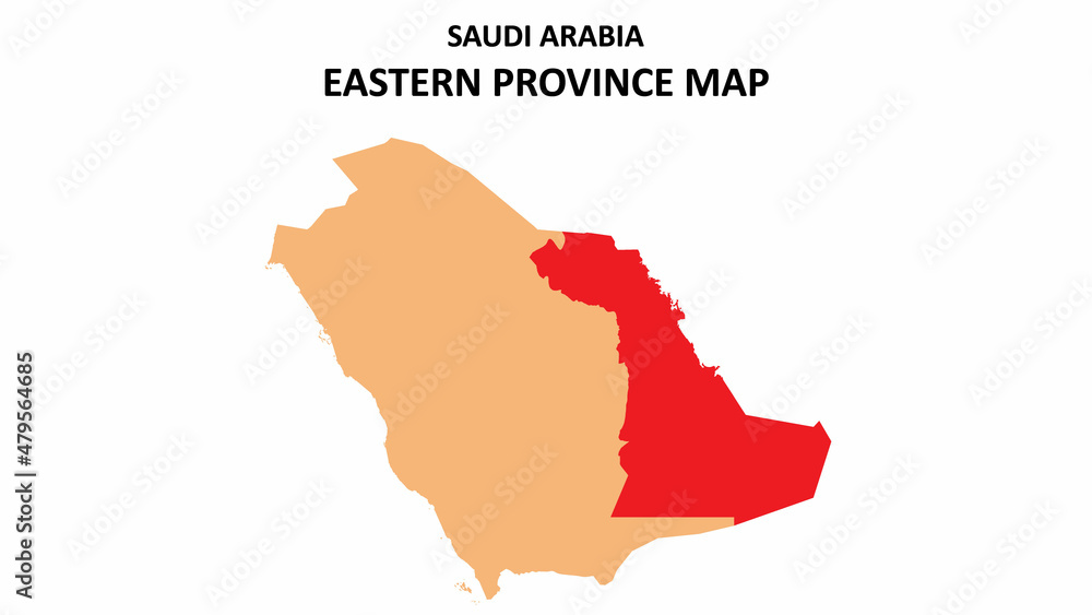 Eastern Province map highlighted on Saudi Arabia map. Eastern Province ...