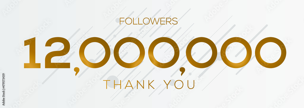 12000000 followers thank you celebration, 12 Million followers template ...