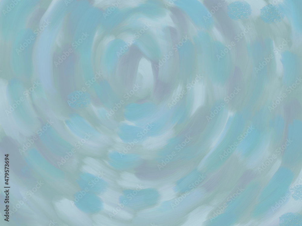 油絵スタイルの渦を描いた背景、青系の壁紙 Stock Illustration | Adobe Stock