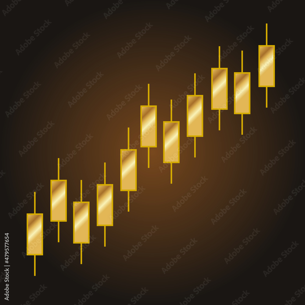 logo chart graph gold Stock Vector | Adobe Stock