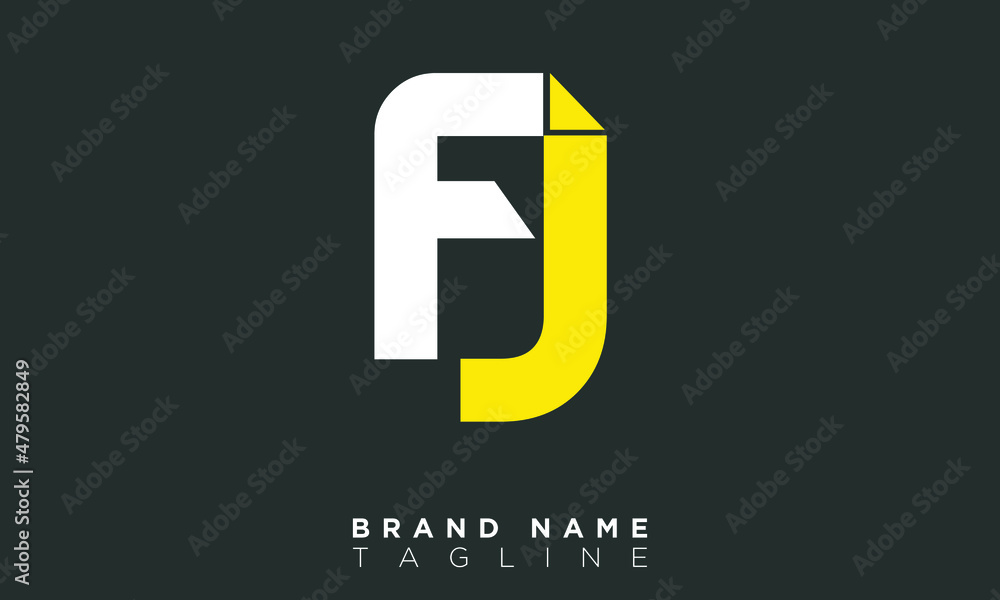 Alphabet letters Initials Monogram logo FJ, JF, F and J Stock Vector ...