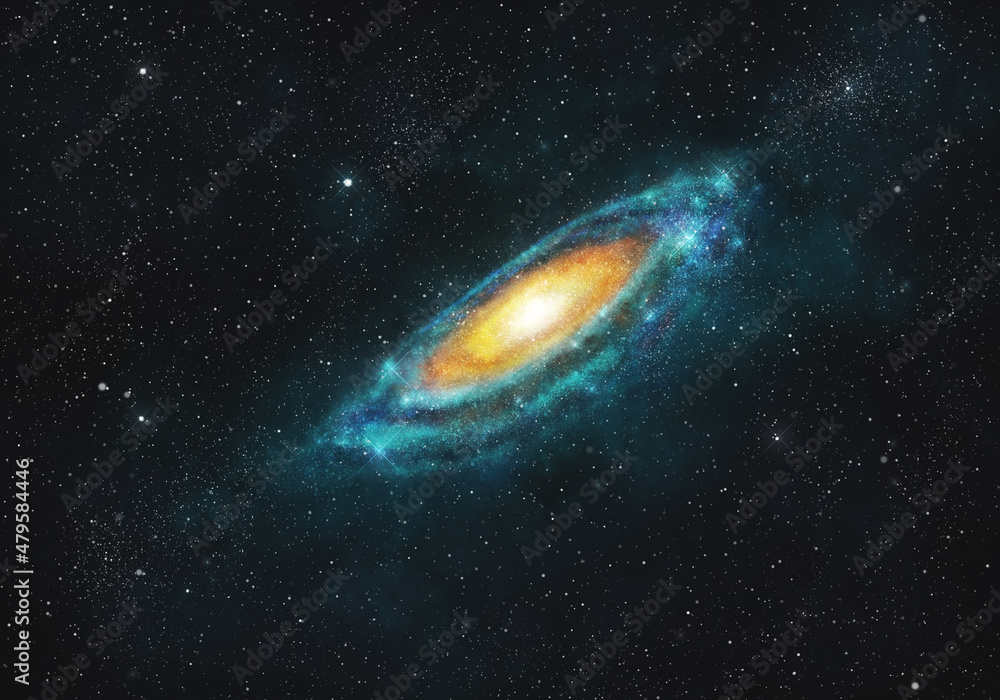 An Elliptical Galaxy Stock Illustration | Adobe Stock