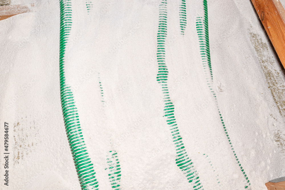 Pipe insulation with expanded perlite in domestic ventilation with ...