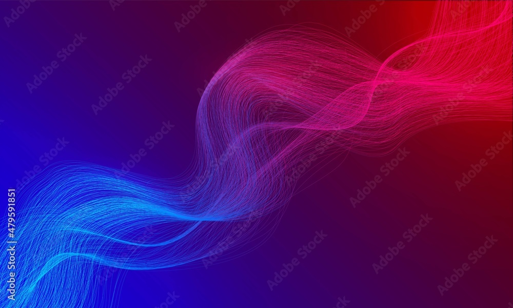 Vector abstract background. Neon thread connection design. The pattern ...
