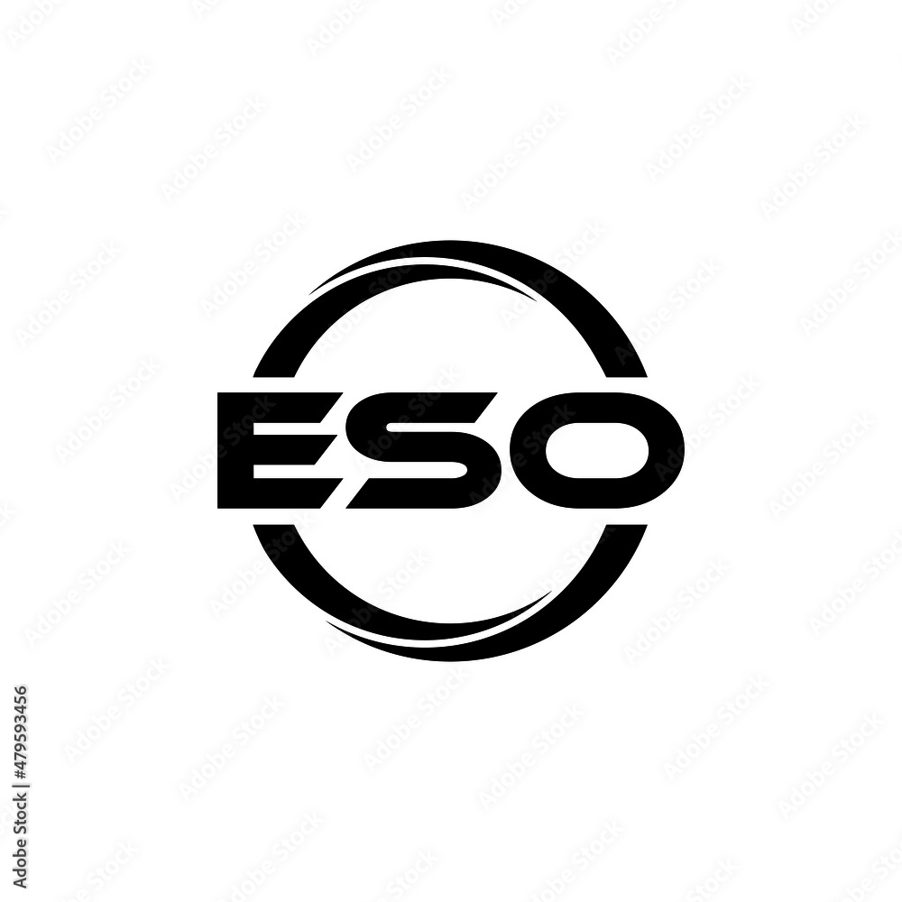 ESO letter logo design with white background in illustrator, vector ...