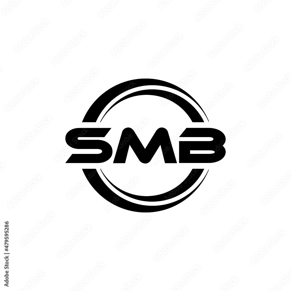 SMB letter logo design with white background in illustrator, vector ...