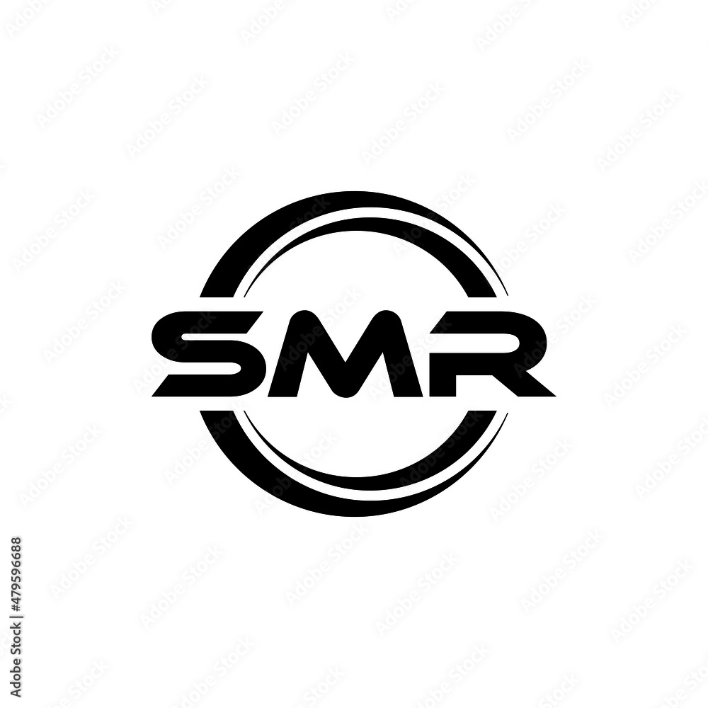 SMR letter logo design with white background in illustrator, vector ...