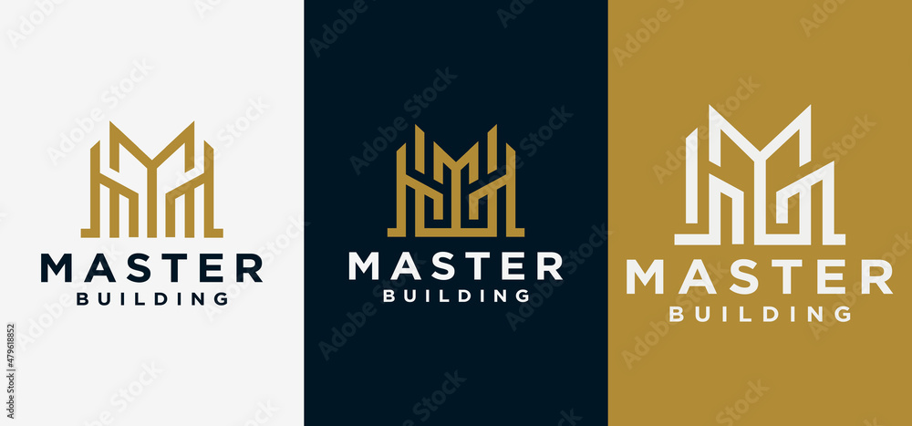 Building technology logo vector design template architech construction ...