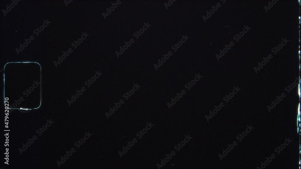 Old super 8mm Film matte overlay with damage and sprocket hole. Film ...