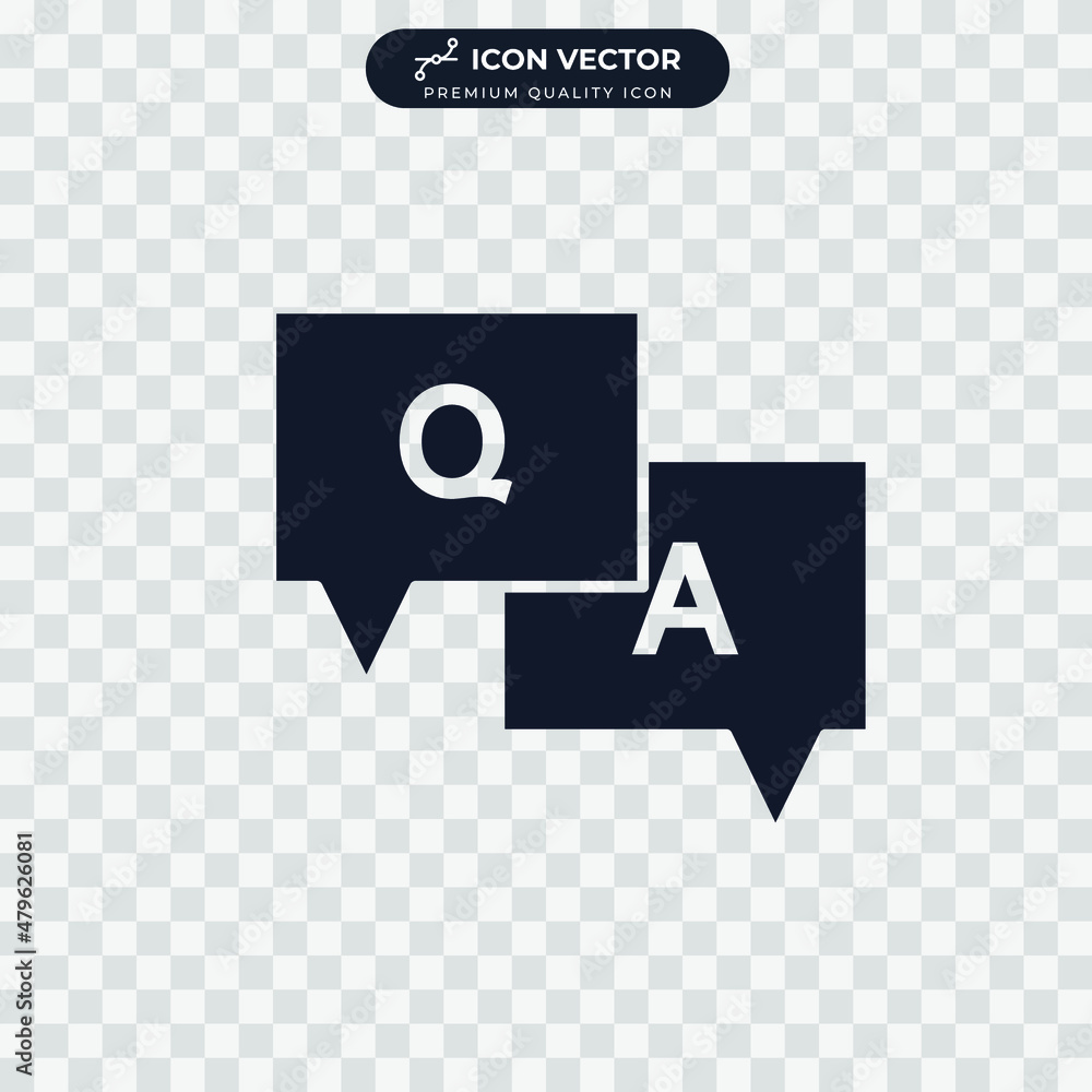 Questions Answer icon symbol template for graphic and web design ...