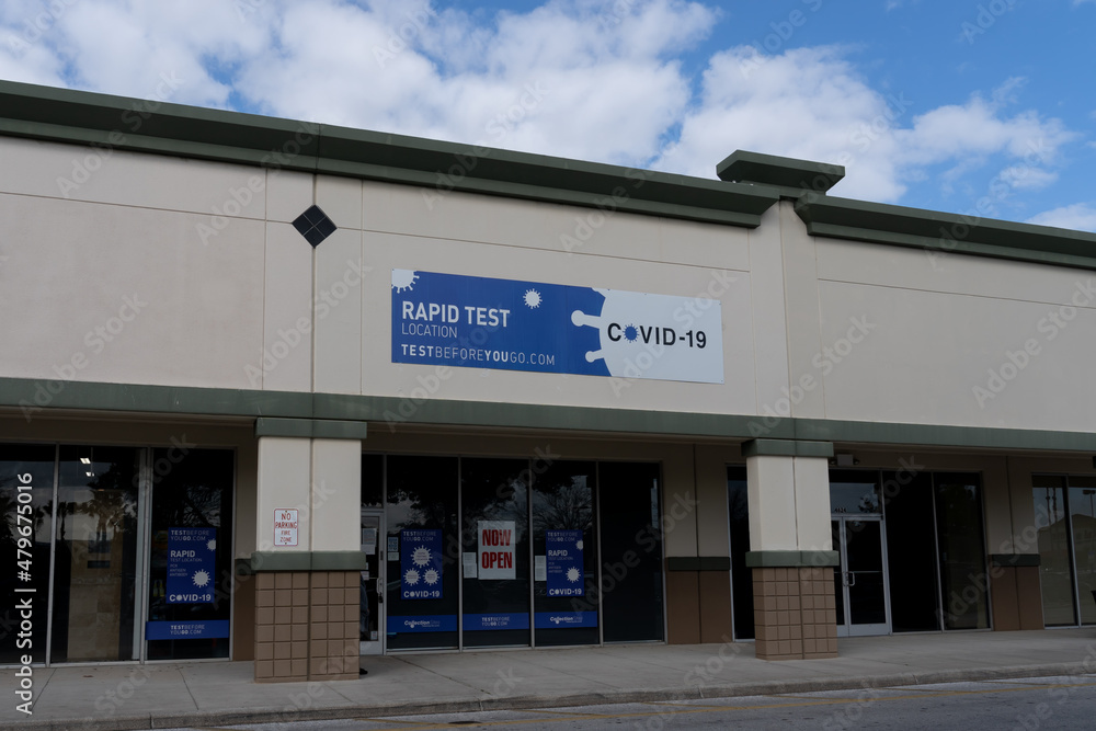 Orlando, Fl, USA - January 5, 2022: One of the Covid-19 Rapid Test ...