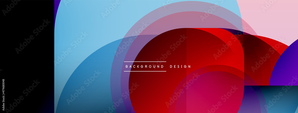 Round triangle shapes lines and circles. Geometric vector illustration ...