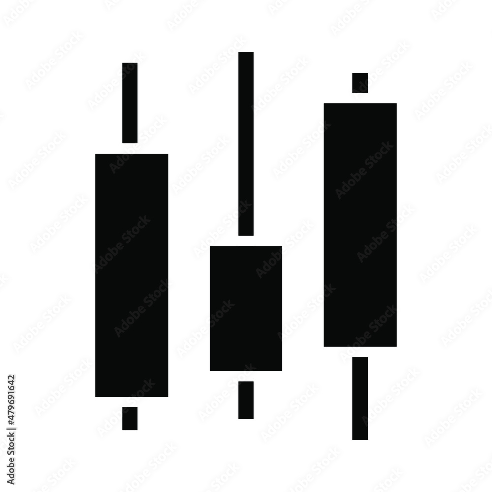 Candlestick icon. Charts pattern trading icon vector illustration ...