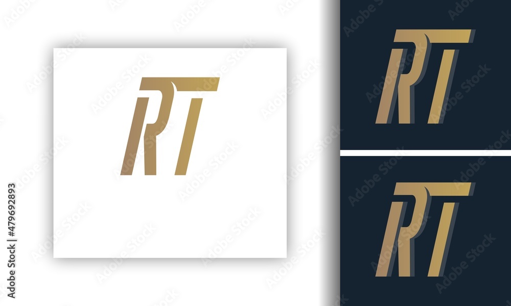 modern letter rt logo design template Stock Vector | Adobe Stock