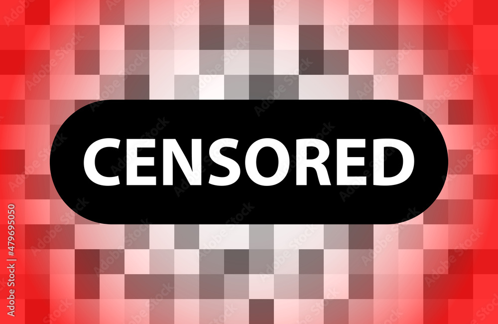 Poster Pixel censored sign. Black censor bar concept – Wall Art | UkPosters
