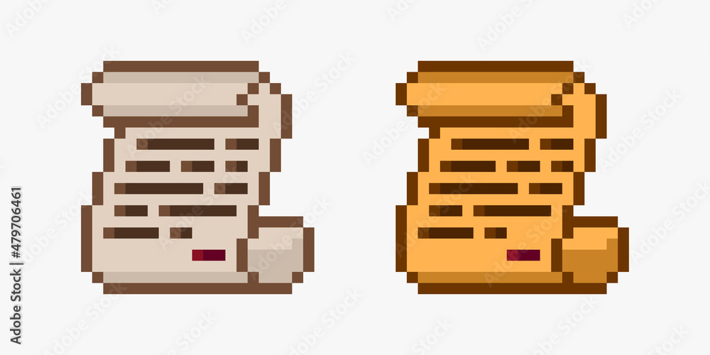 Old paper in pixel art style Stock Vector | Adobe Stock