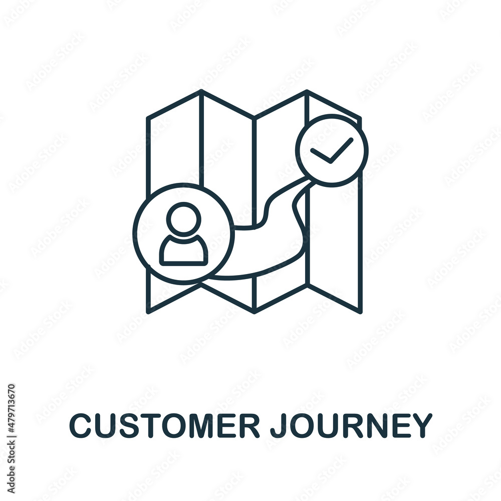 Customer Journey icon. Line element from customer relationship ...