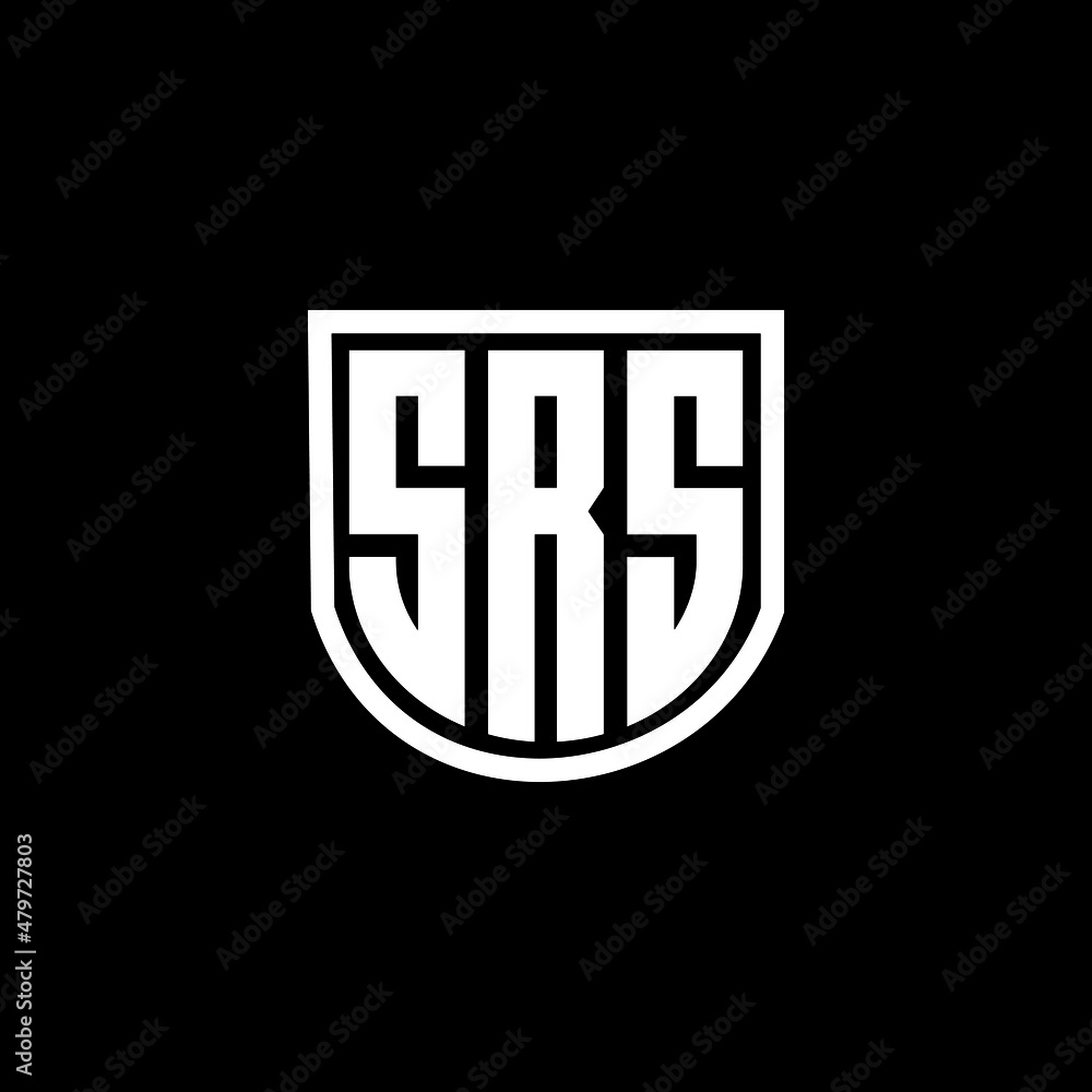 SRS letter logo design with black background in illustrator, vector ...