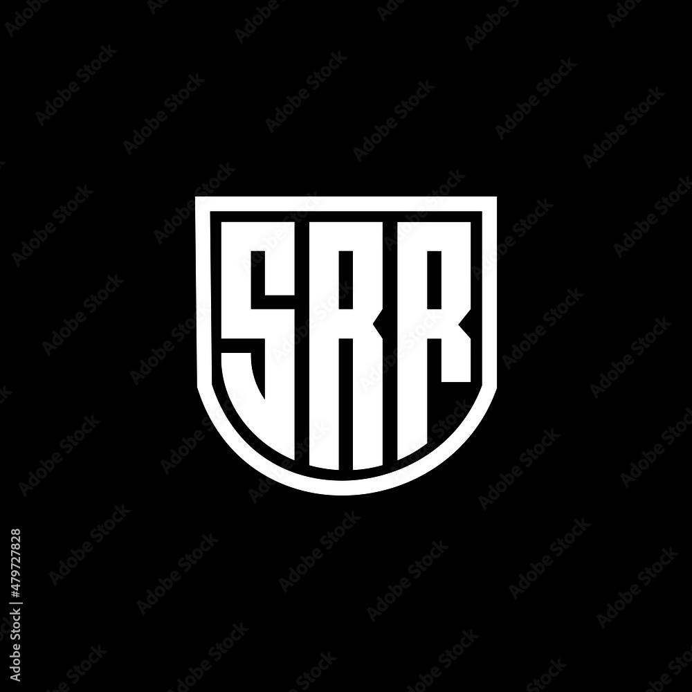 SRR letter logo design with black background in illustrator, vector ...