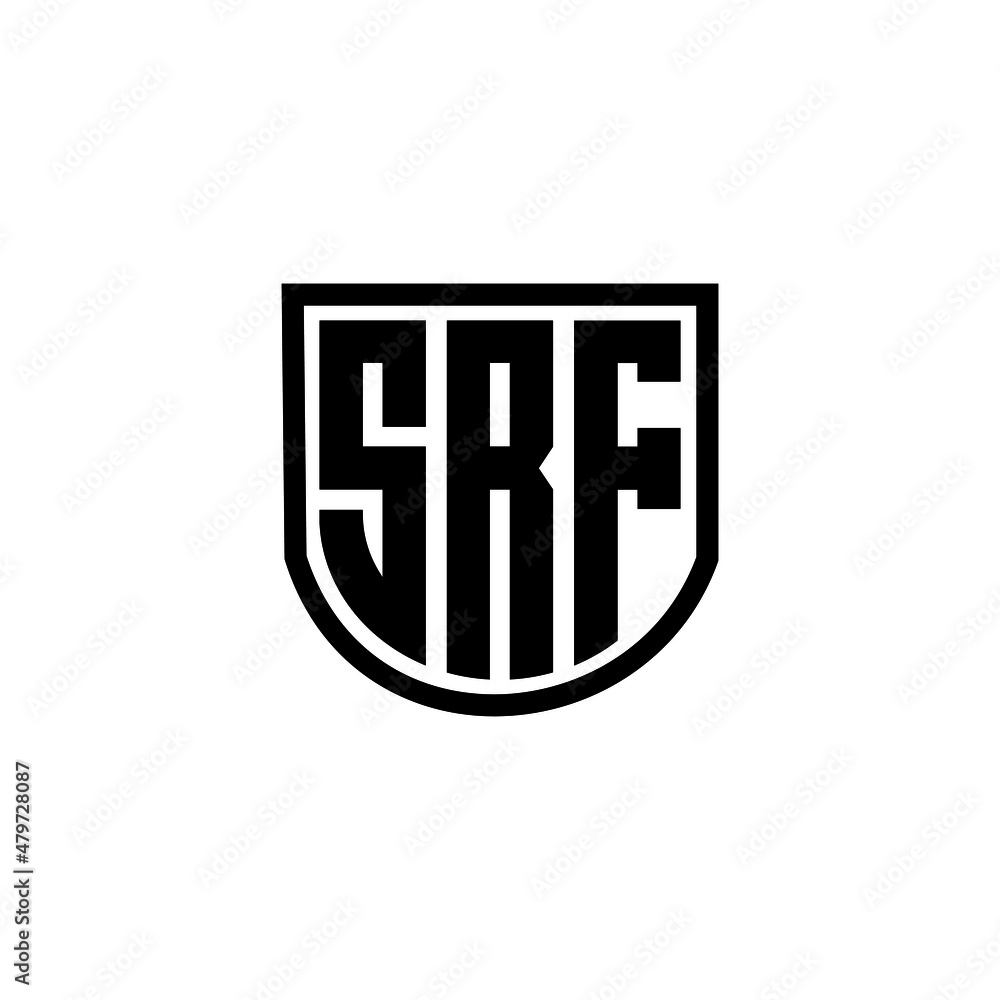 SRF letter logo design with white background in illustrator, vector ...