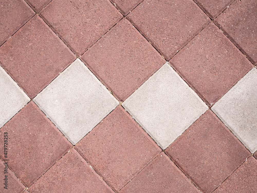 Paving stone background on city street. Mosaic modern pavement ...