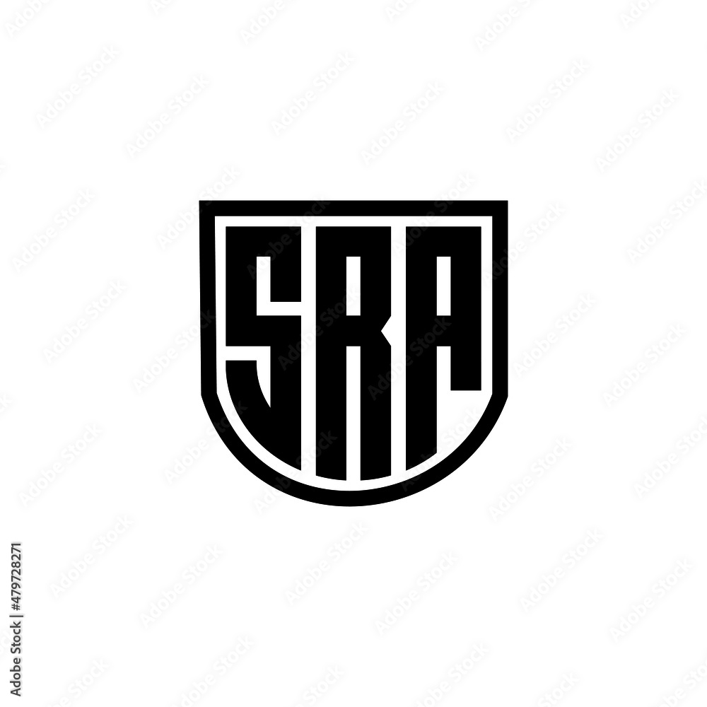 SRA letter logo design with white background in illustrator, vector ...