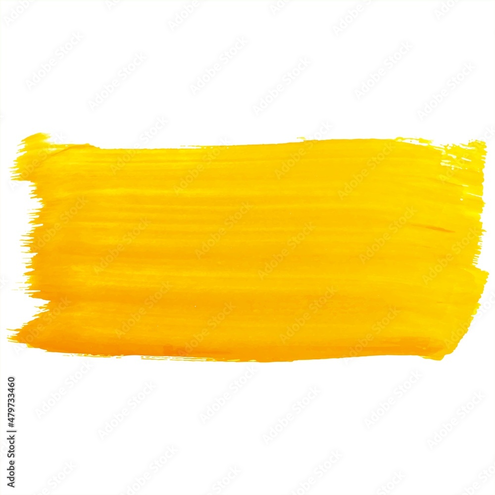 Hand draw orange brush stroke design Stock Vector | Adobe Stock