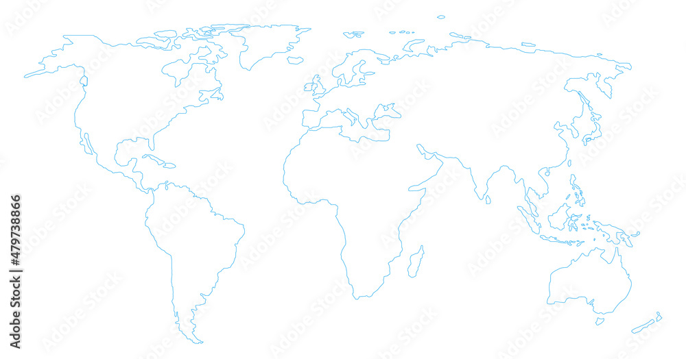 Simple World Map Drawing