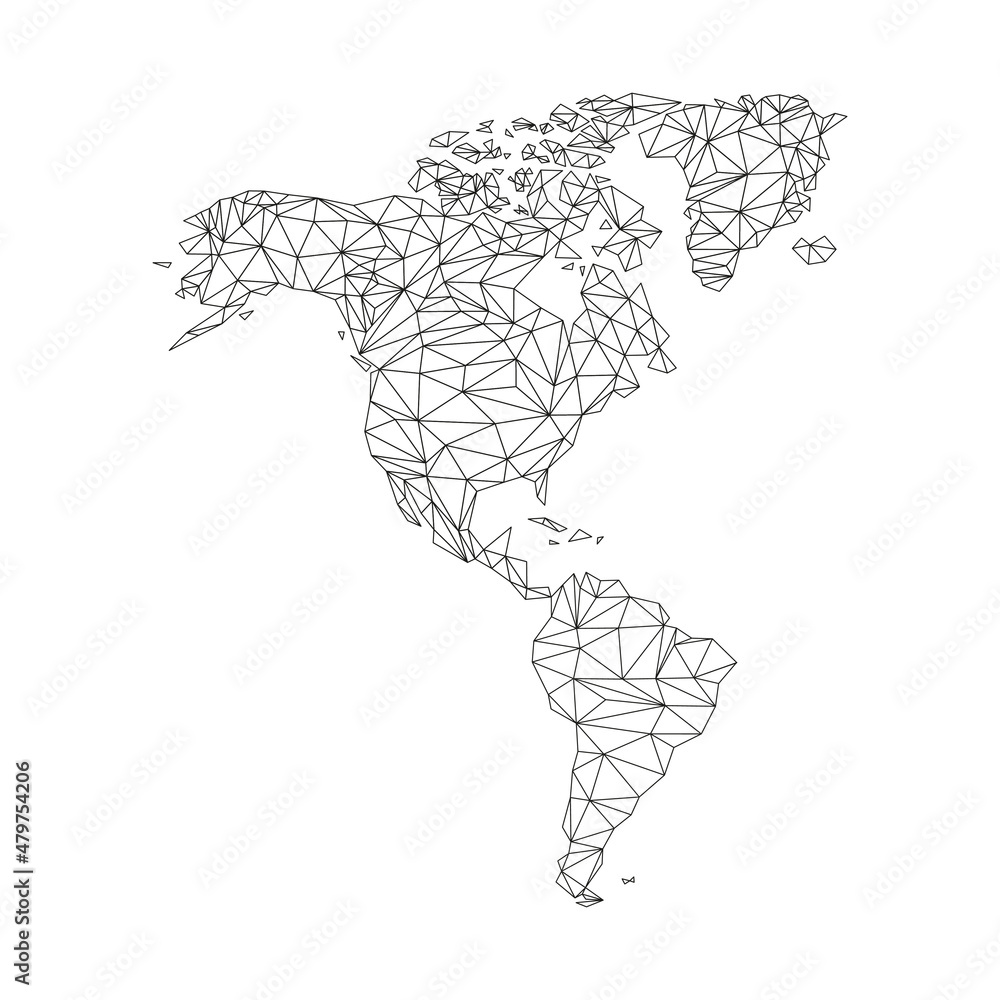 North And South America Map World Map With Triangular Shapes Map Of north-and-south-america-map-world-map-with-triangular-shapes-map-of