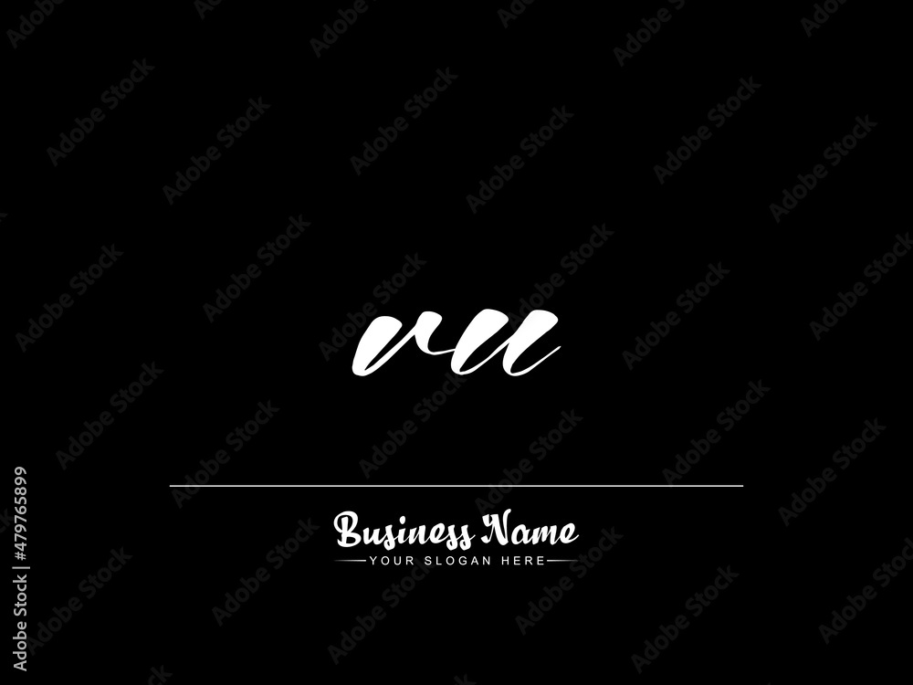 Monogram VU Logo, Letter vu signature logo icon vector image design ...