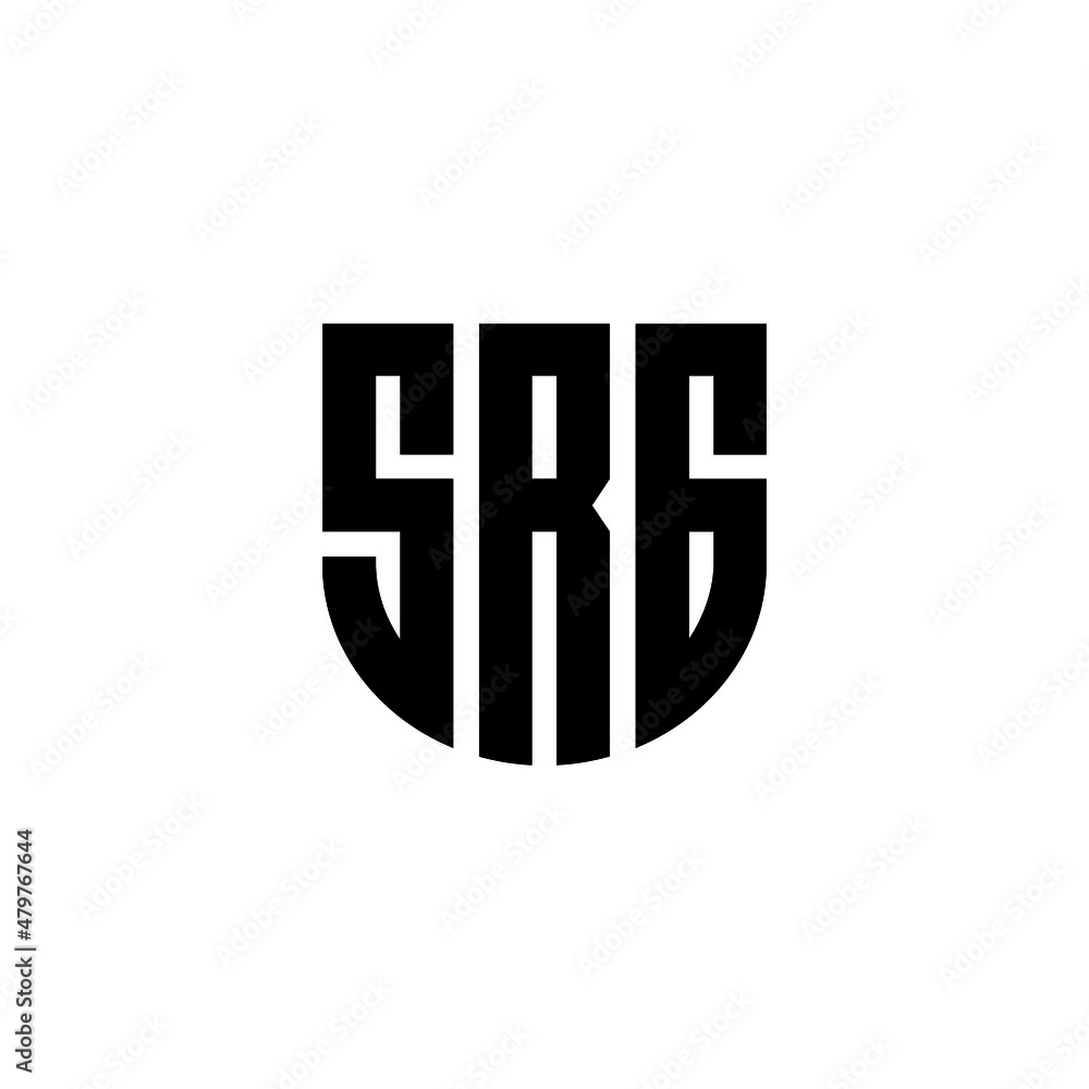 SRG letter logo design with white background in illustrator, vector ...