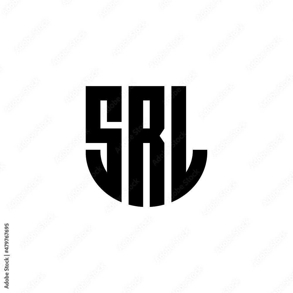 SRL letter logo design with white background in illustrator, vector ...