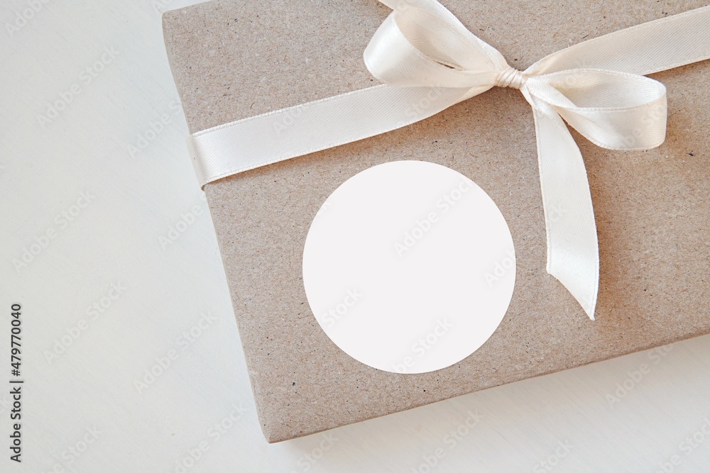 Round sticker mockup for sticker, label, logo design presentation, gift ...