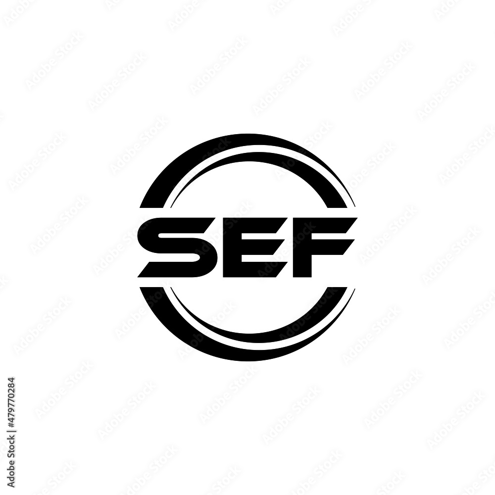 SEF letter logo design with white background in illustrator, vector ...