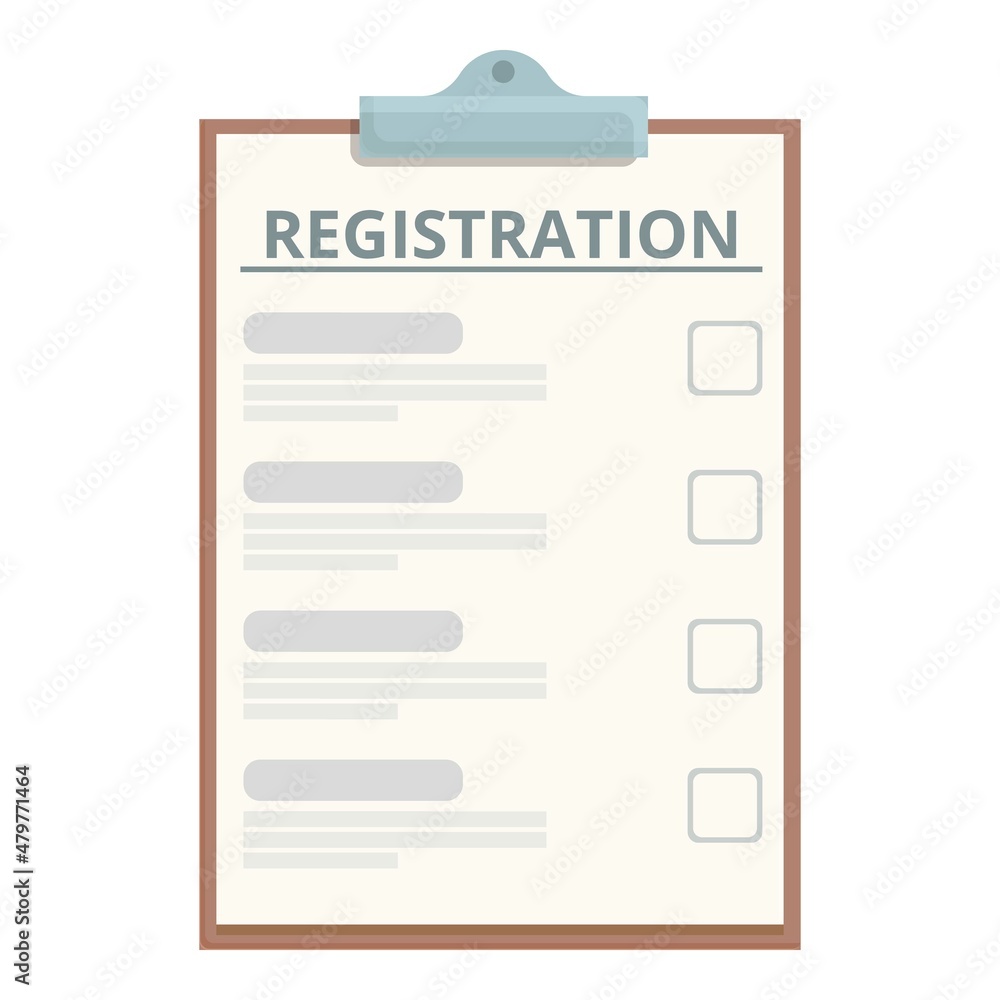 Clipboard register icon cartoon vector. User form. People registration ...