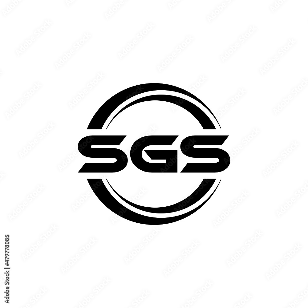 SGS letter logo design with white background in illustrator, vector ...