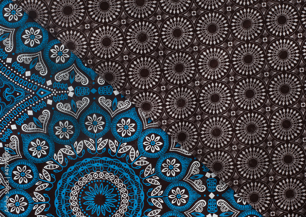 Shweshwe, an iconic printed cotton fabric from South Africa Stock Photo ...
