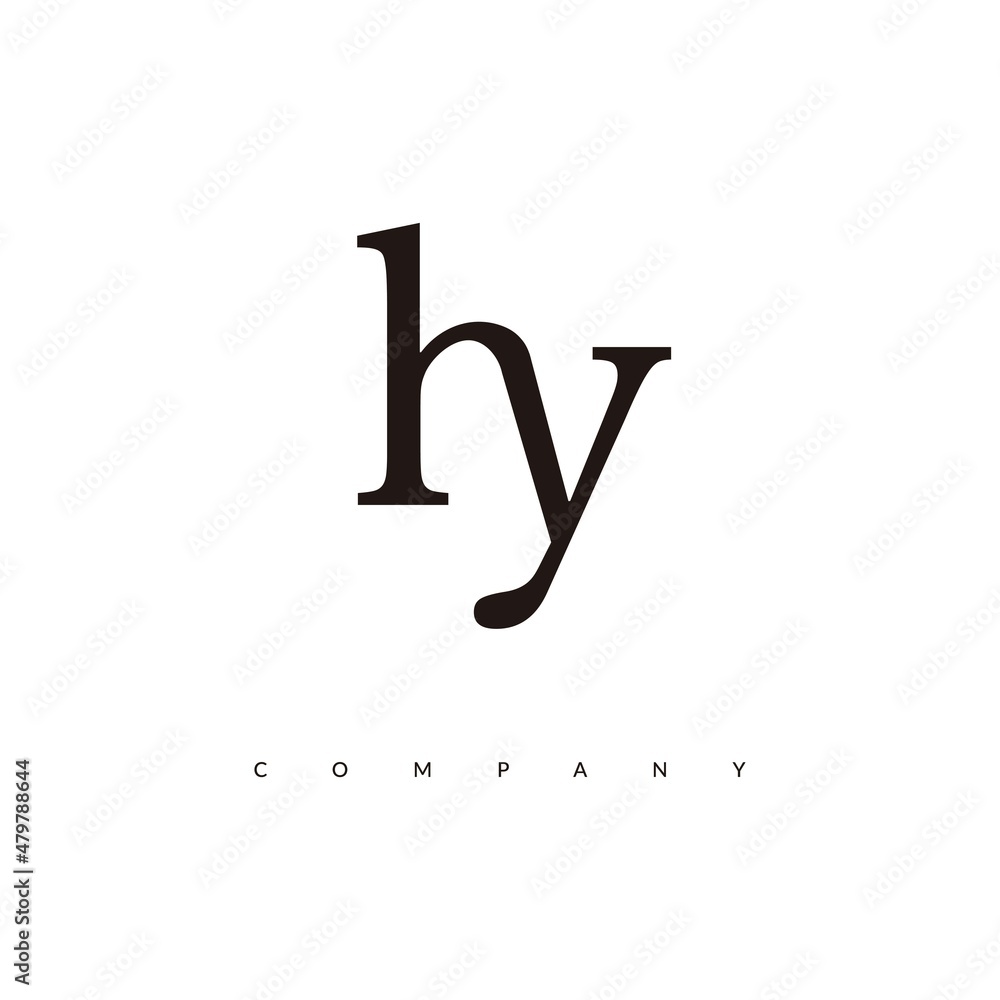 Initial HY Logo Design Vector Stock Vector | Adobe Stock