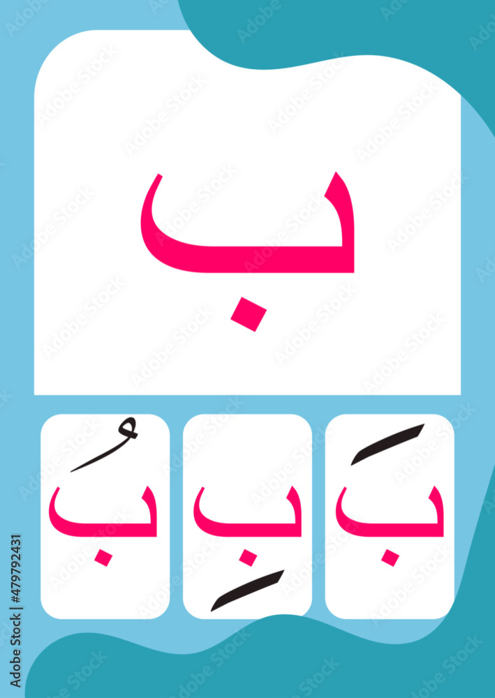 Ba Fathah Kasroh Dhommah - Flashcards of basic Arabic letters or ...