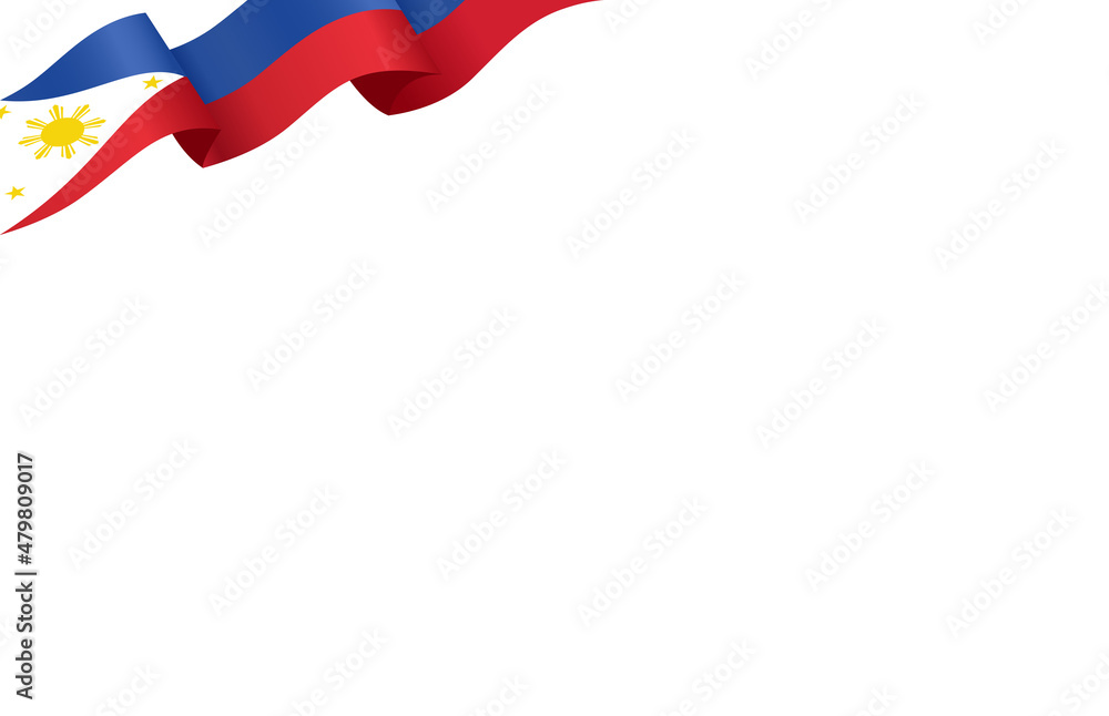 Corner waving Philippines flag isolated on png or transparent ...
