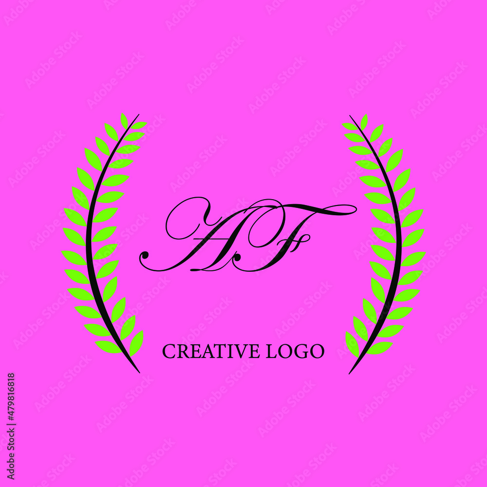 AF,AF design, AF logo ,A F letter initial beauty monogram logo , AF ...