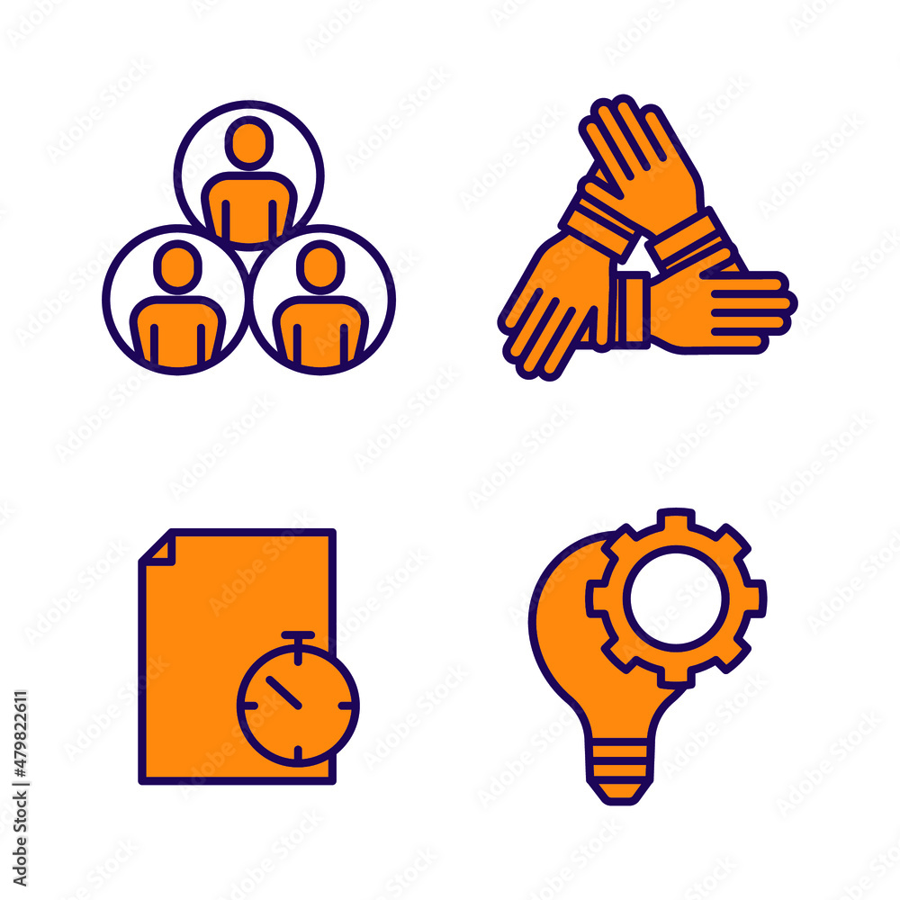 Business teamwork elements set icon symbol template for graphic and web ...