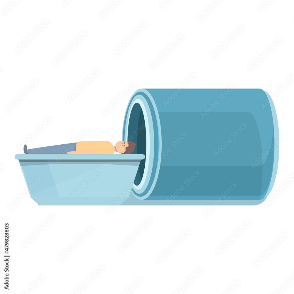 Mri examination icon cartoon vector. Machine room. Magnetic scan Stock ...