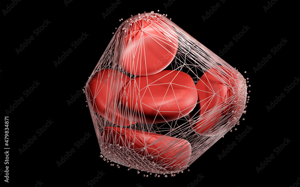 Blood clot, thrombosis, blood transfusion, platelets formatting a blood ...