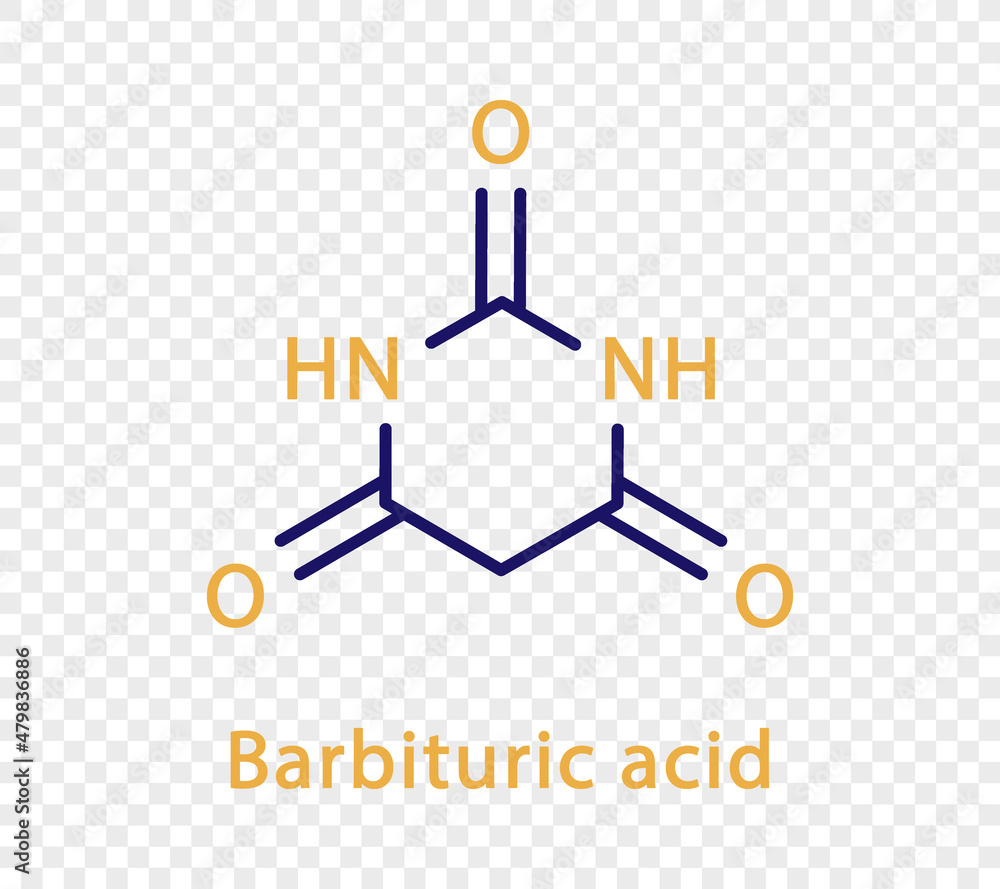 Barbituric acid chemical formula. Barbituric acid structural chemical ...