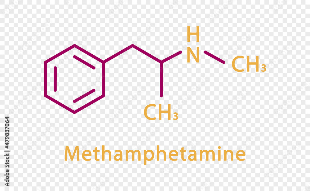Methamphetamine chemical formula. Methamphetamine structural chemical ...