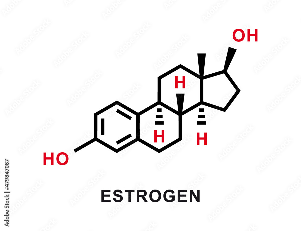 Estrogen chemical formula. Estrogen chemical molecular structure ...