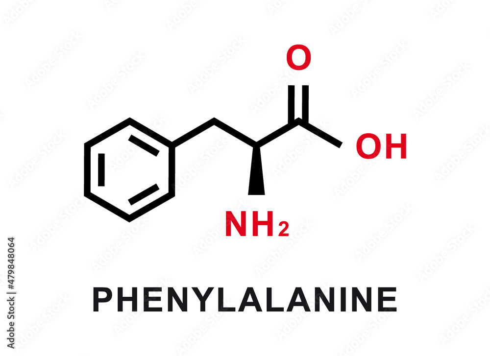 Phenylalanine chemical formula. Phenylalanine chemical molecular ...