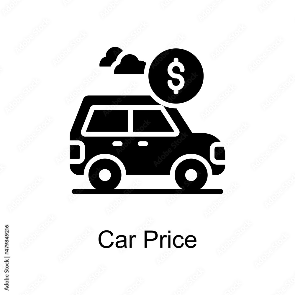 Car Price Vector Solid icons for your digital or print projects. Stock ...